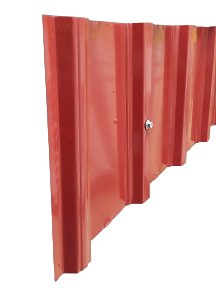 Zinc Esmaltado Rojo Canal Ancho Calibre 26 – MELO Comasa